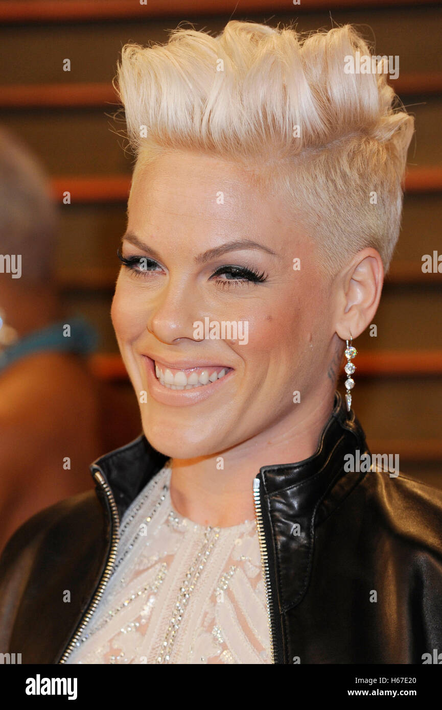 Singer Pink attends the 2014 Vanity Fair Oscar Party on March 2, 2014 ...