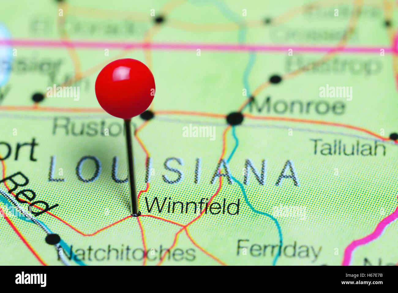 Map of winnfield hi-res stock photography and images - Alamy