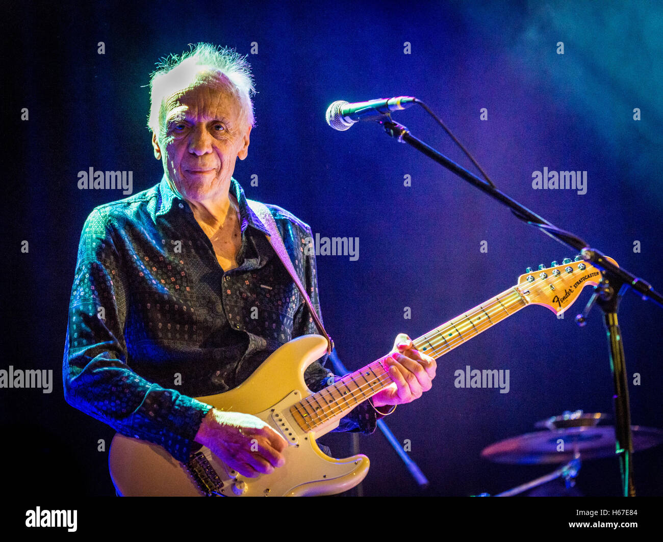 Robin Trower on guitar at Islington Assembly Hall, London Stock Photo ...