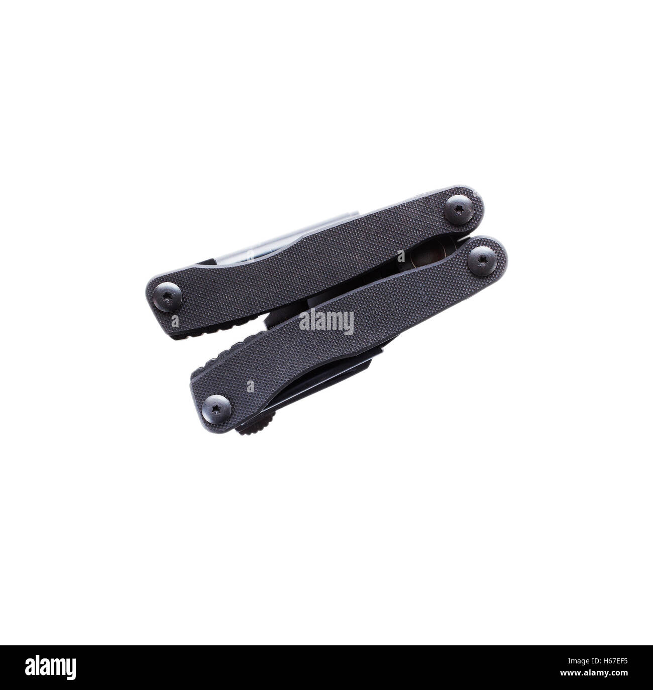 Single tool that has an assortment of blades for different uses folded ...