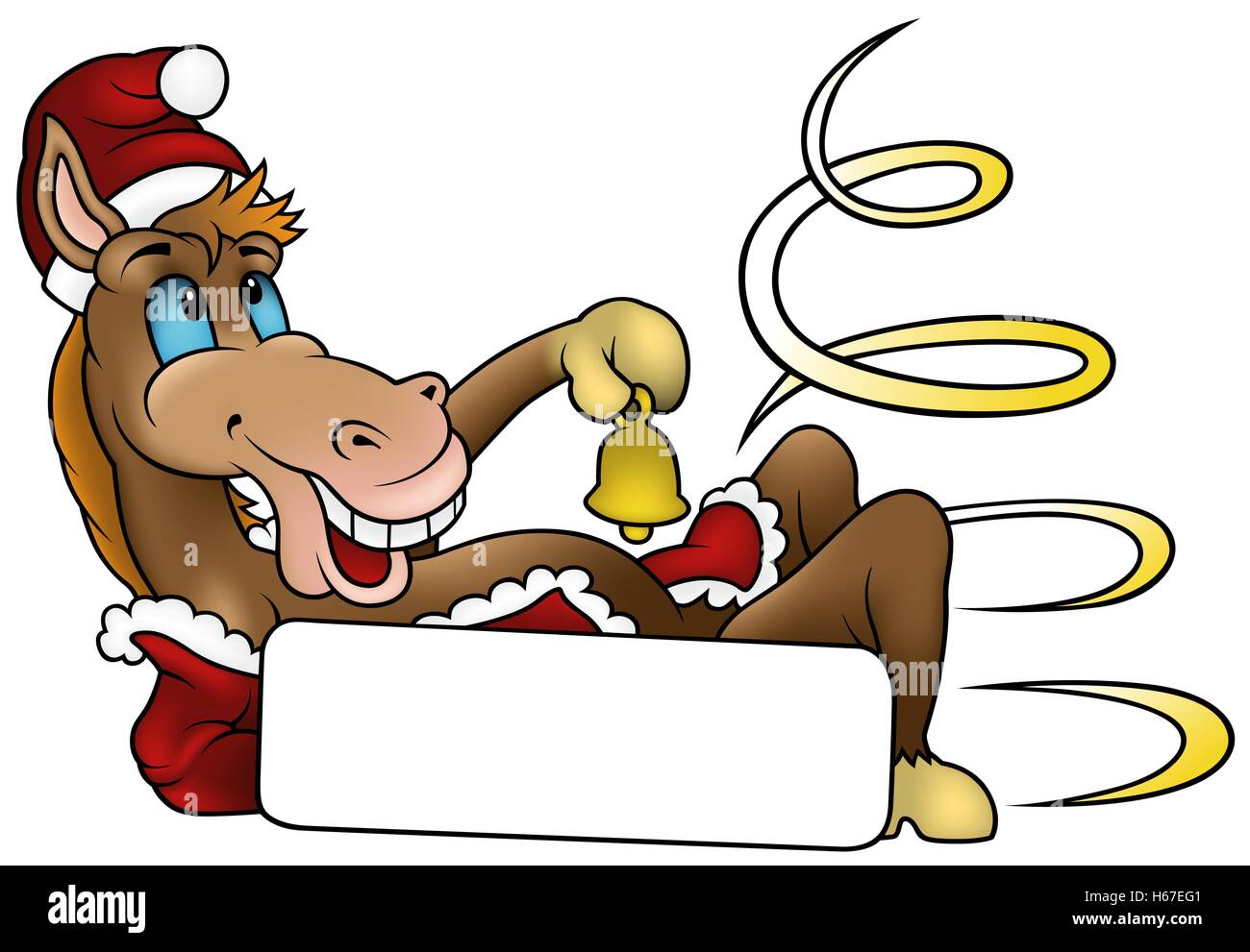 Happy Christmas Horse Stock Vector Image & Art - Alamy