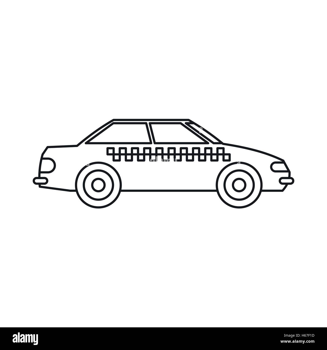 Taxi icon, outline style Stock Vector Image & Art - Alamy
