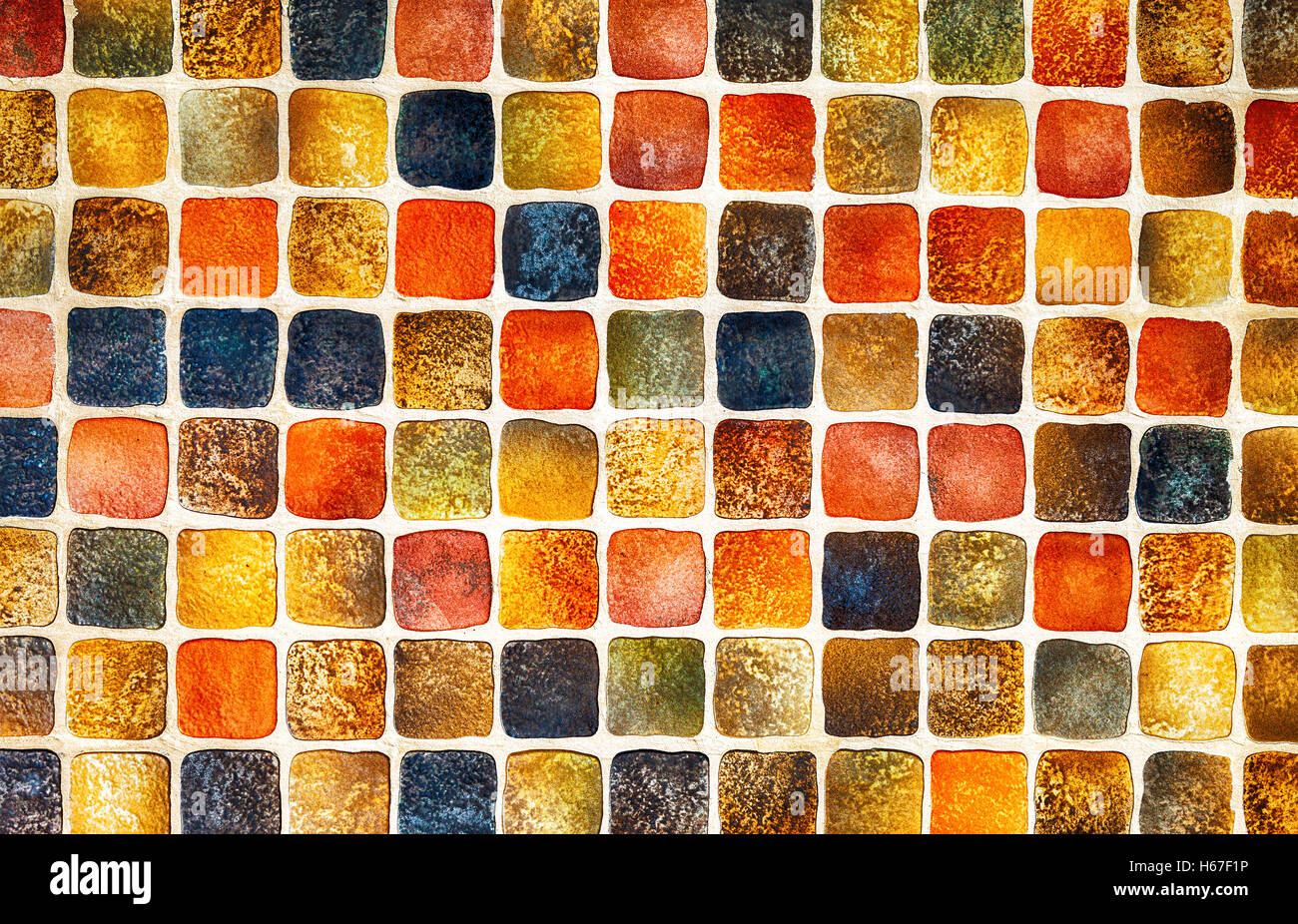 Abstract ceramic colorful tiles mosaic composition pattern background ...