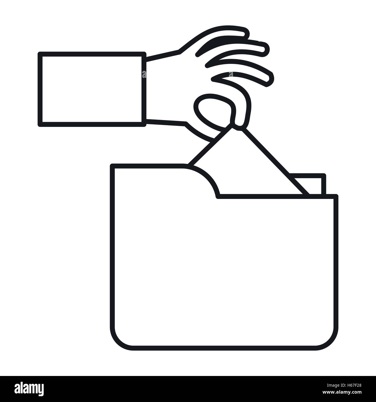 Robbery secret data in folder icon Stock Vector Image & Art - Alamy