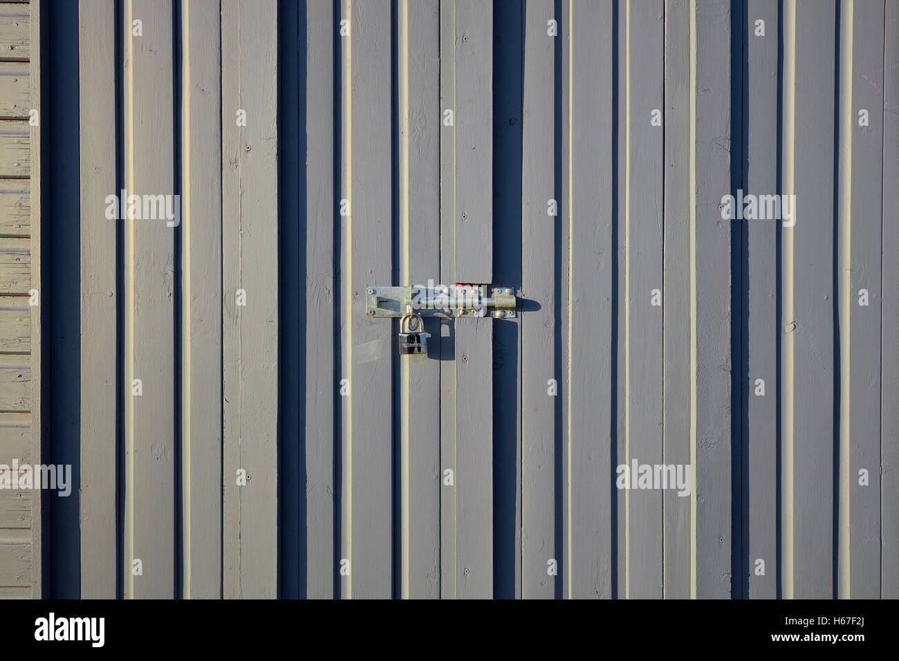 Beach hut locks Stock Photo - Alamy