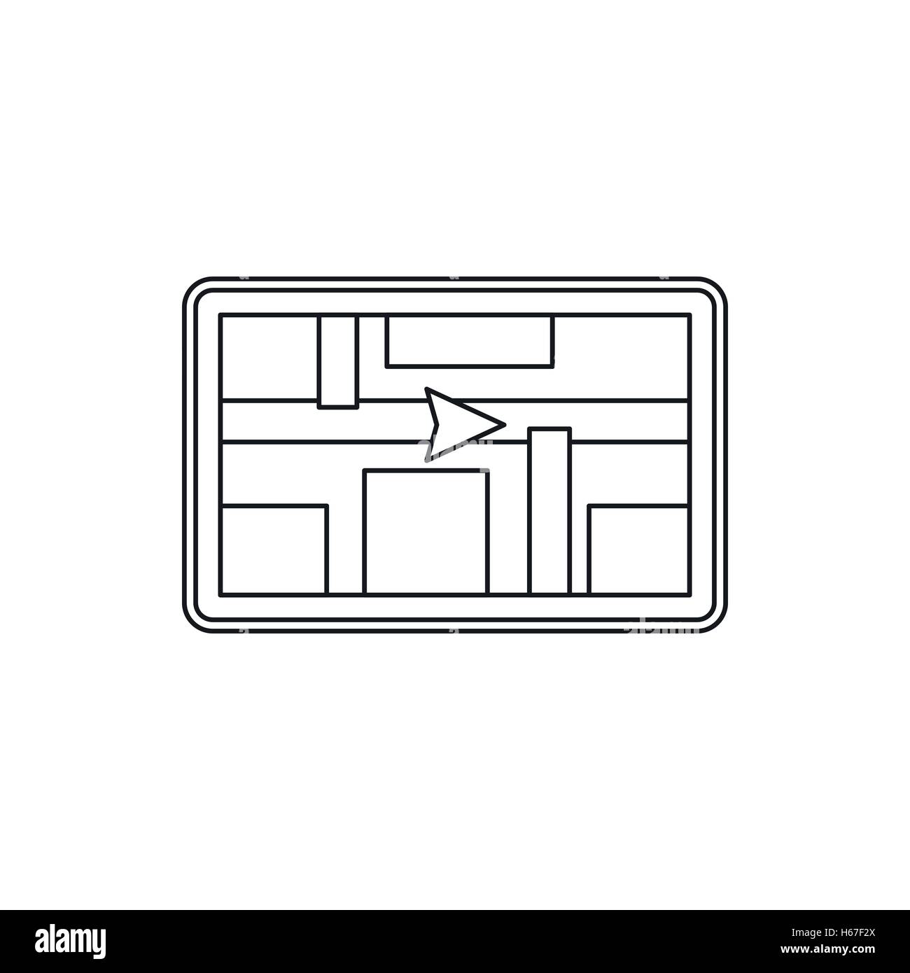 GPS navigation icon, outline style Stock Vector Image & Art - Alamy