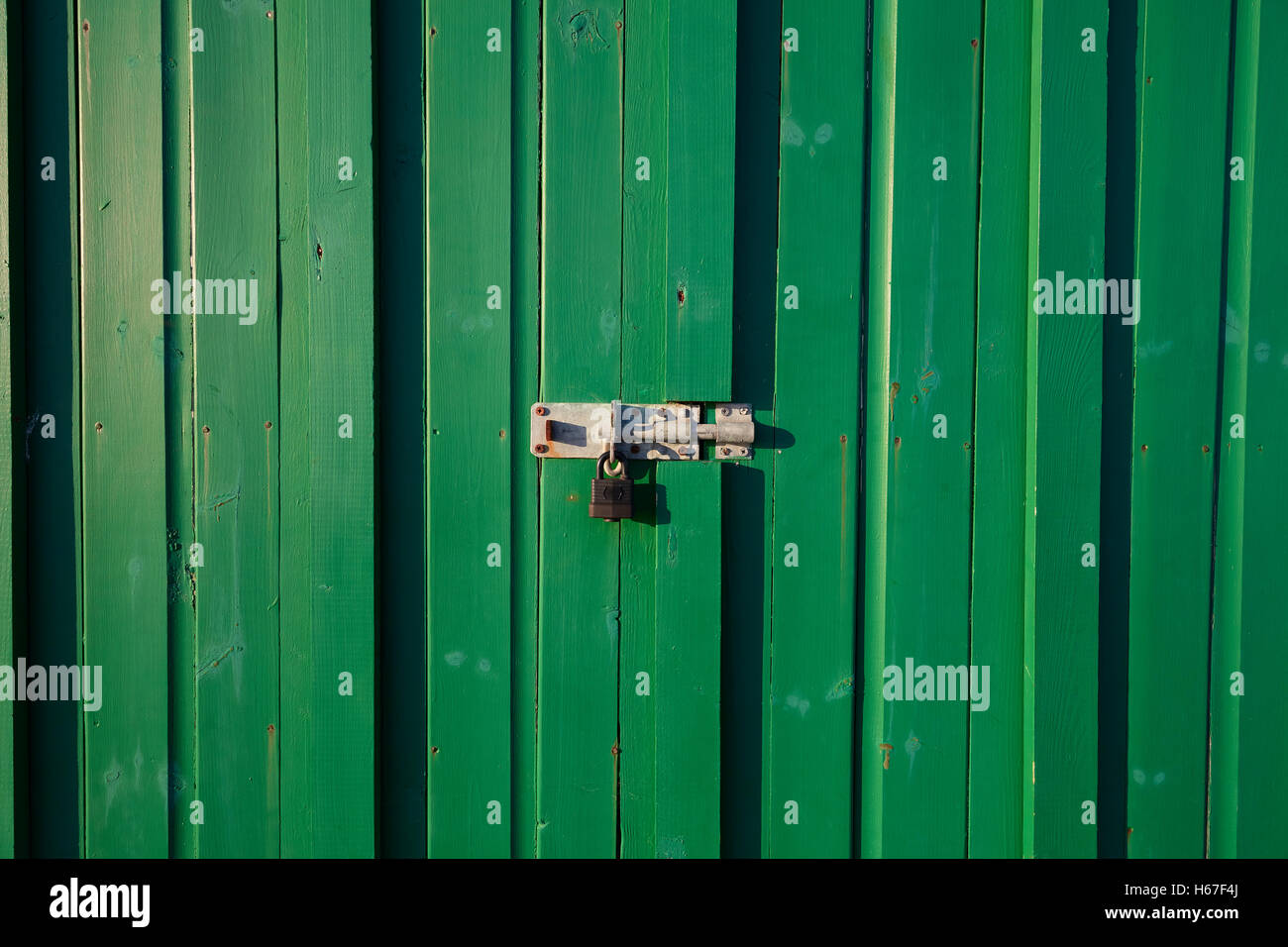 Beach hut locks Stock Photo - Alamy