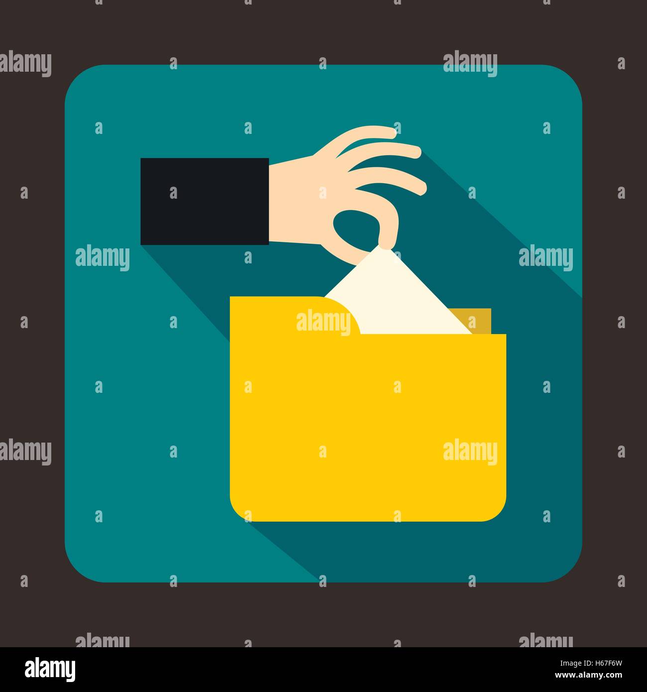 Robbery secret data in yellow folder icon Stock Vector Image & Art - Alamy