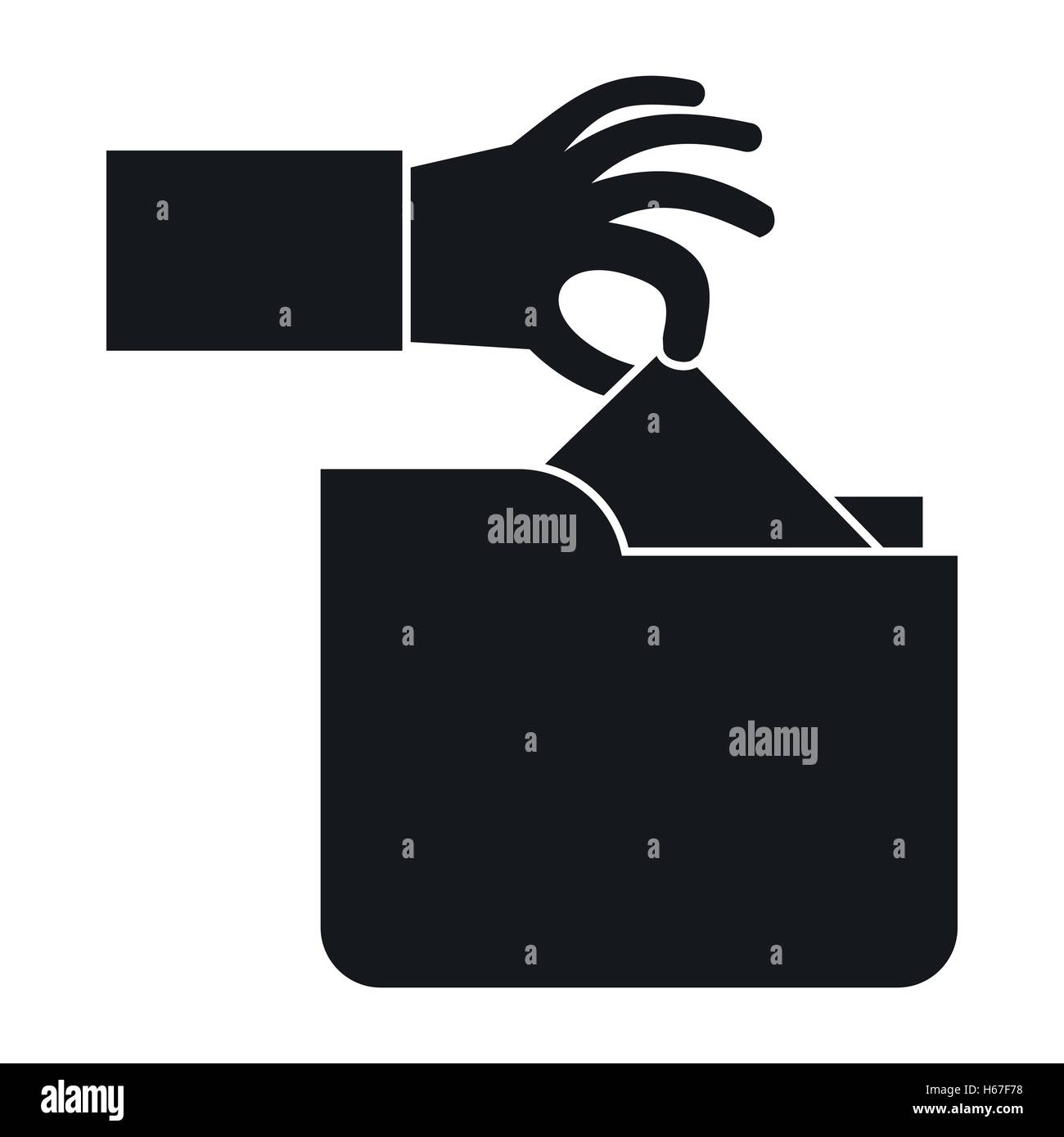 Robbery secret data in folder icon Stock Vector Image & Art - Alamy