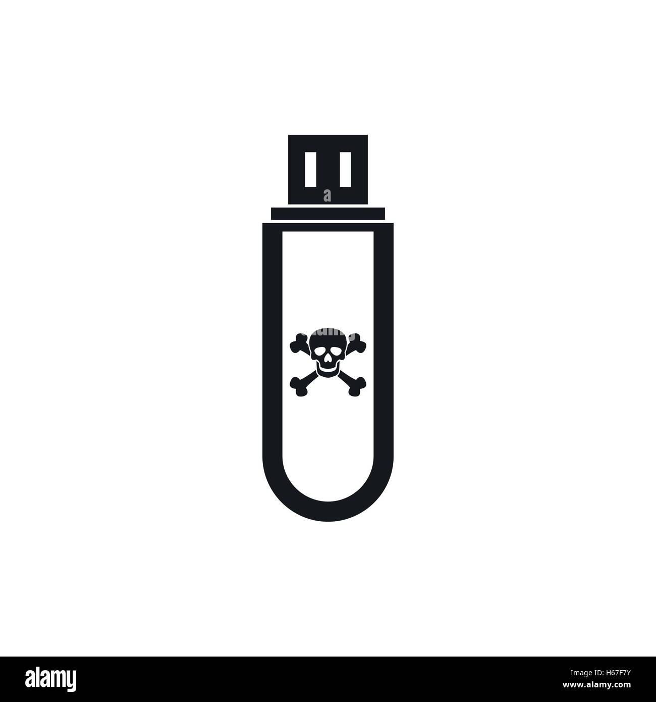 Infected USB flash drive icon, simple style Stock Vector Image & Art ...