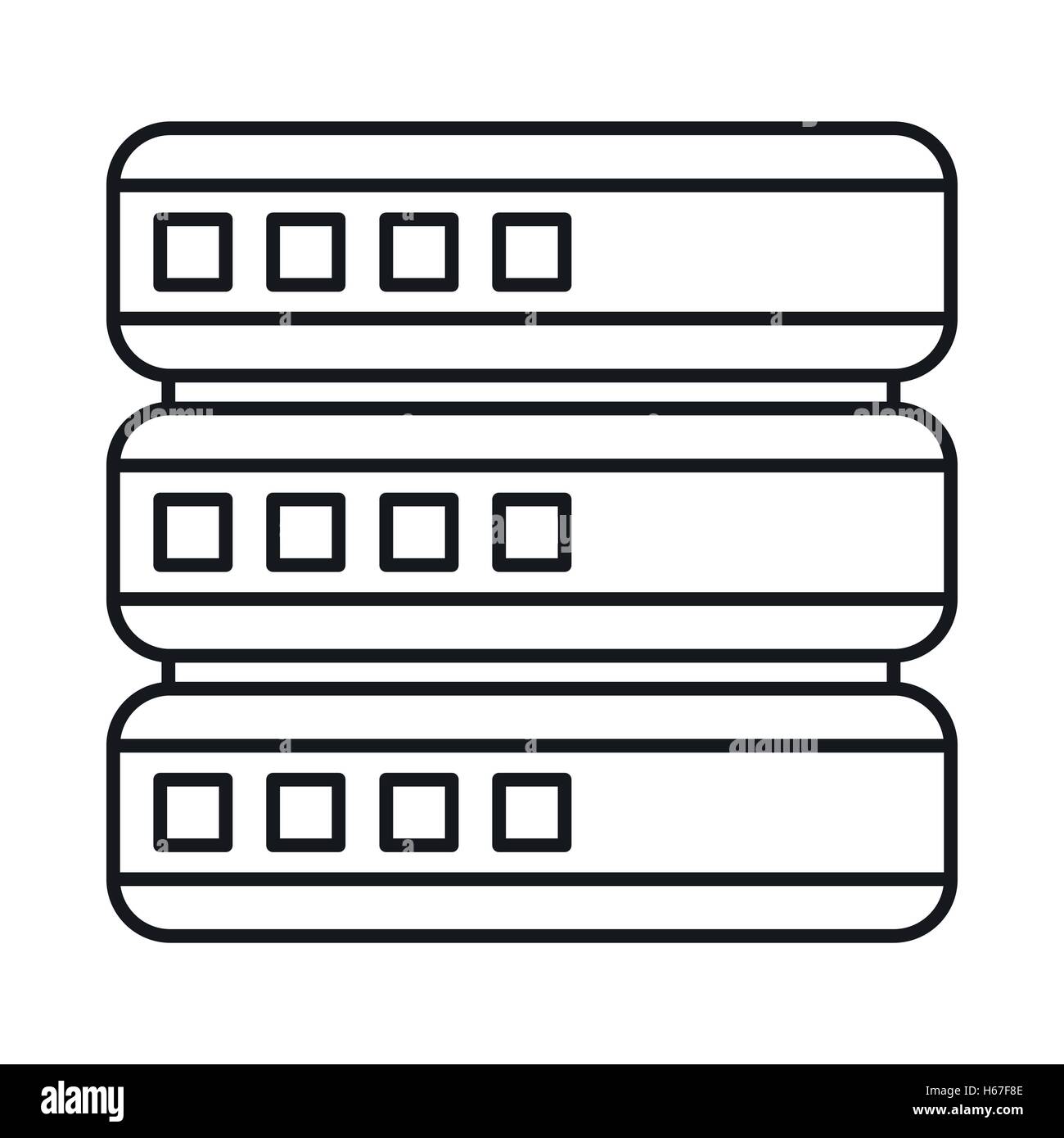 Database icon, outline style Stock Vector Image & Art - Alamy
