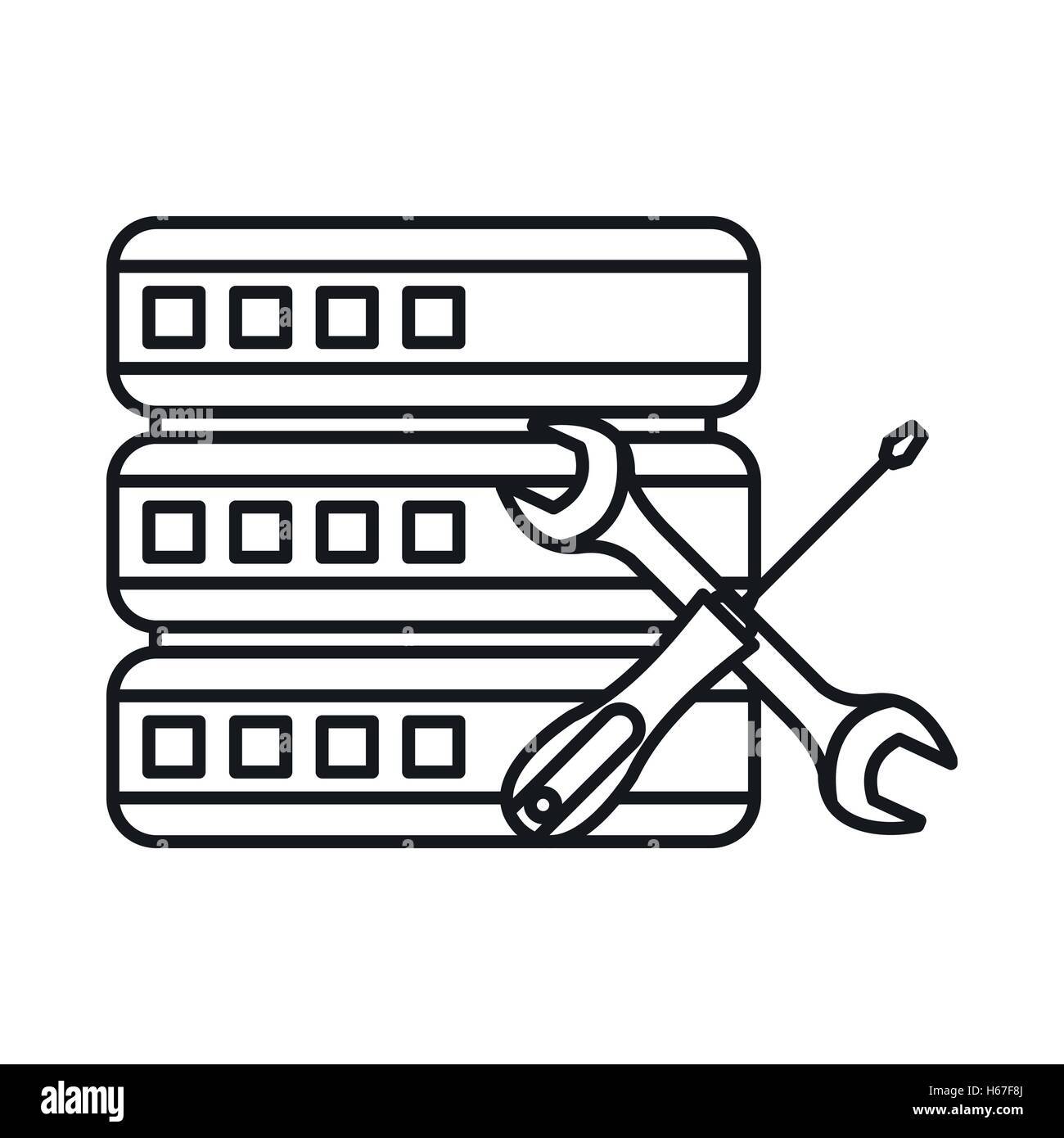 Database performance line icon Cut Out Stock Images & Pictures - Alamy