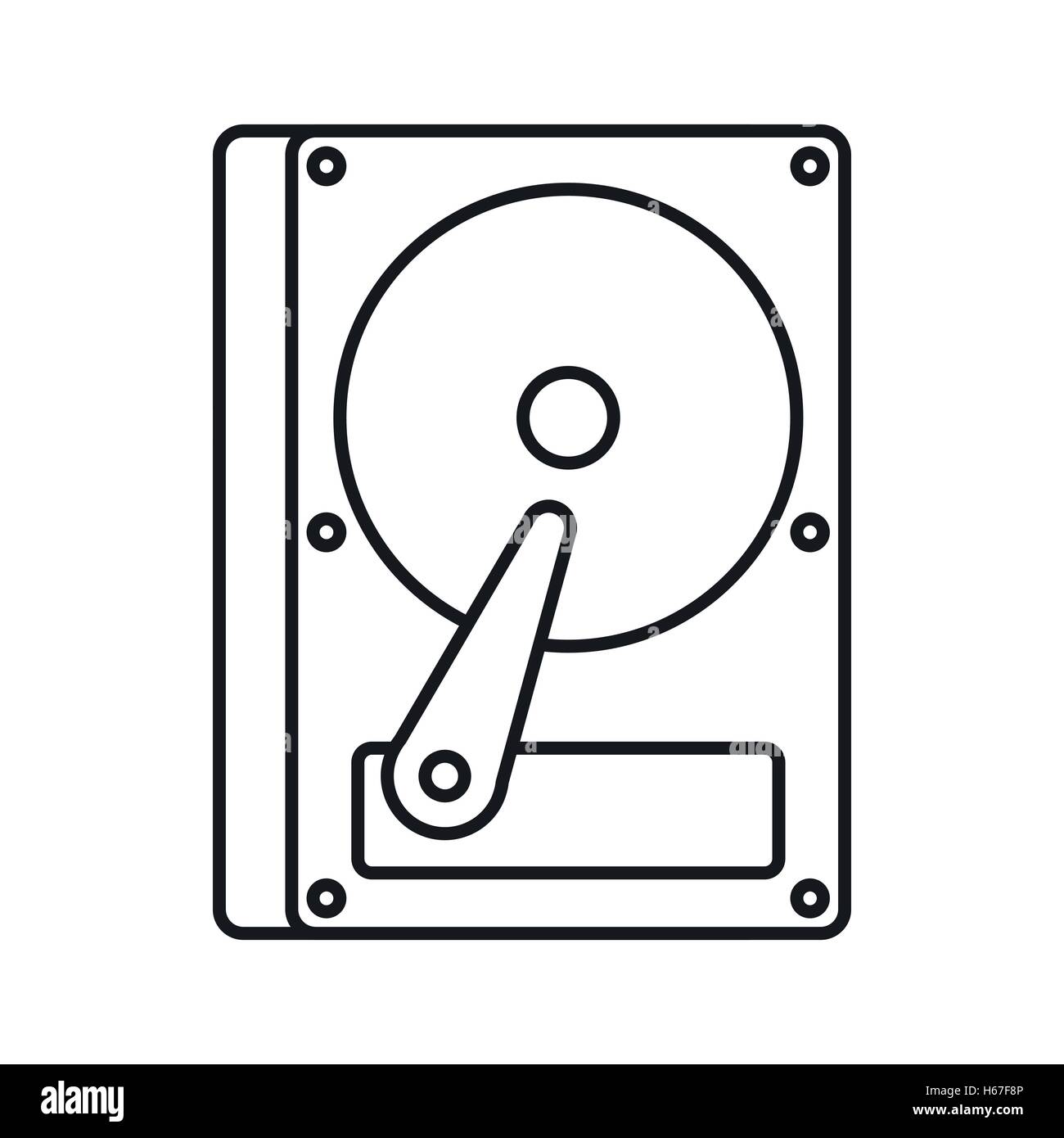 HDD icon, outline style Stock Vector Image & Art - Alamy