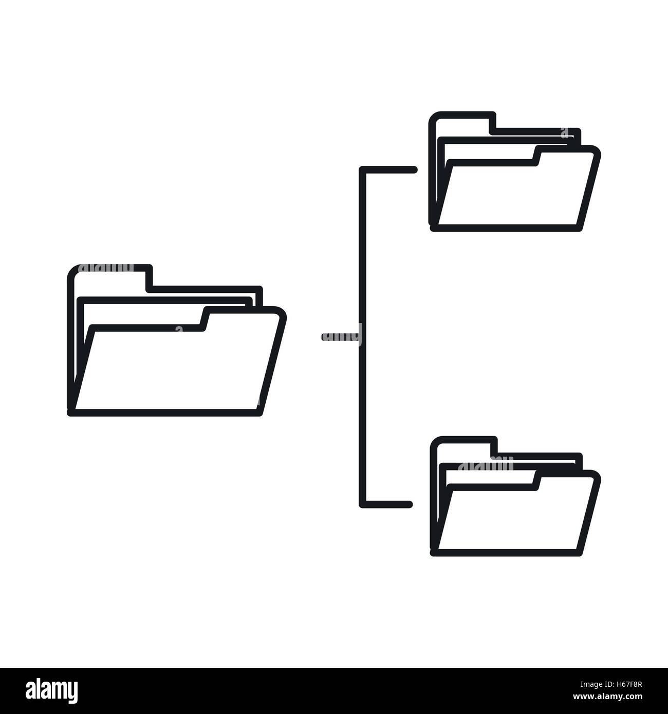 Folders structure icon, outline style Stock Vector Image & Art - Alamy