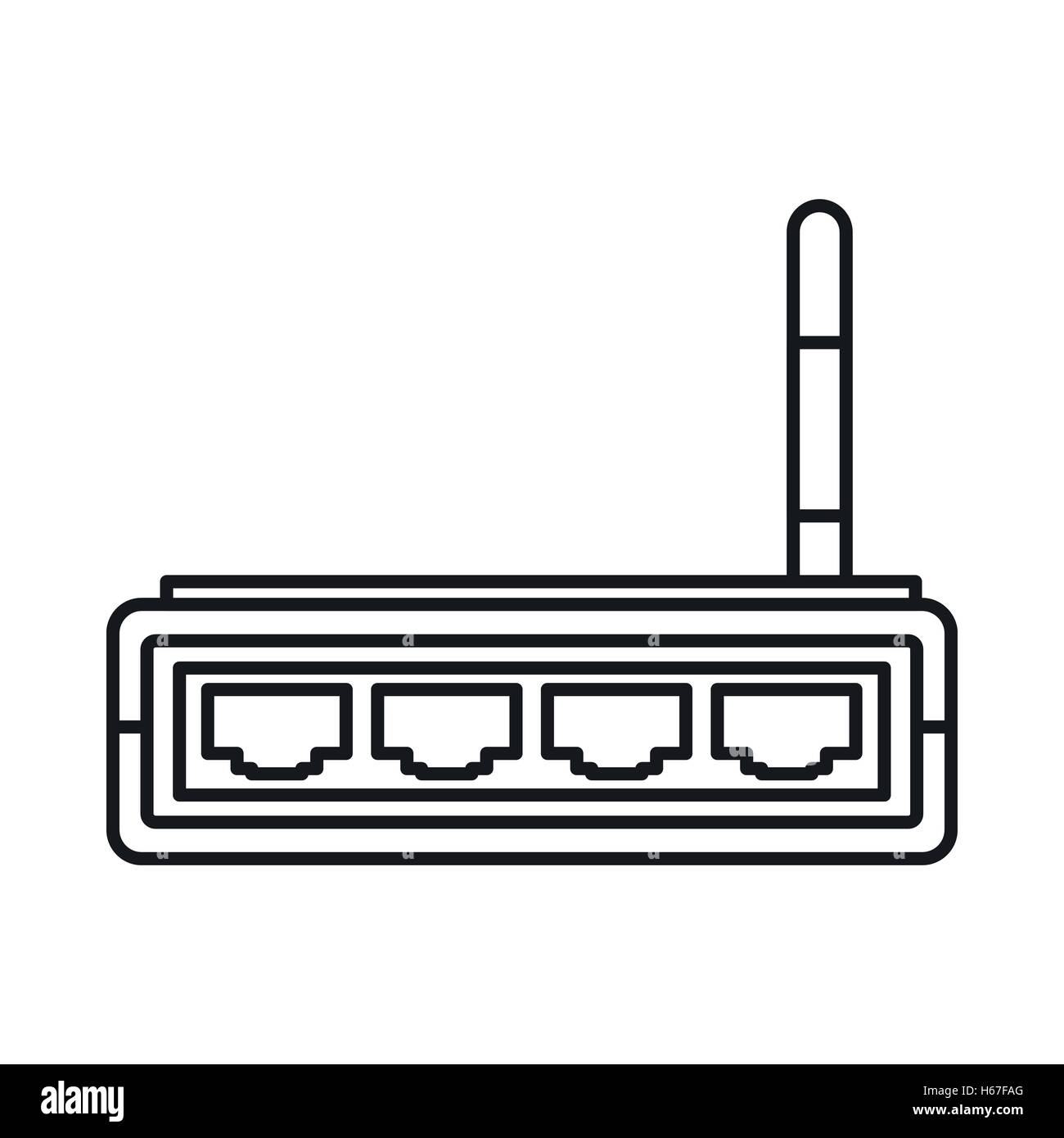 Router icon, outline style Stock Vector Image & Art - Alamy