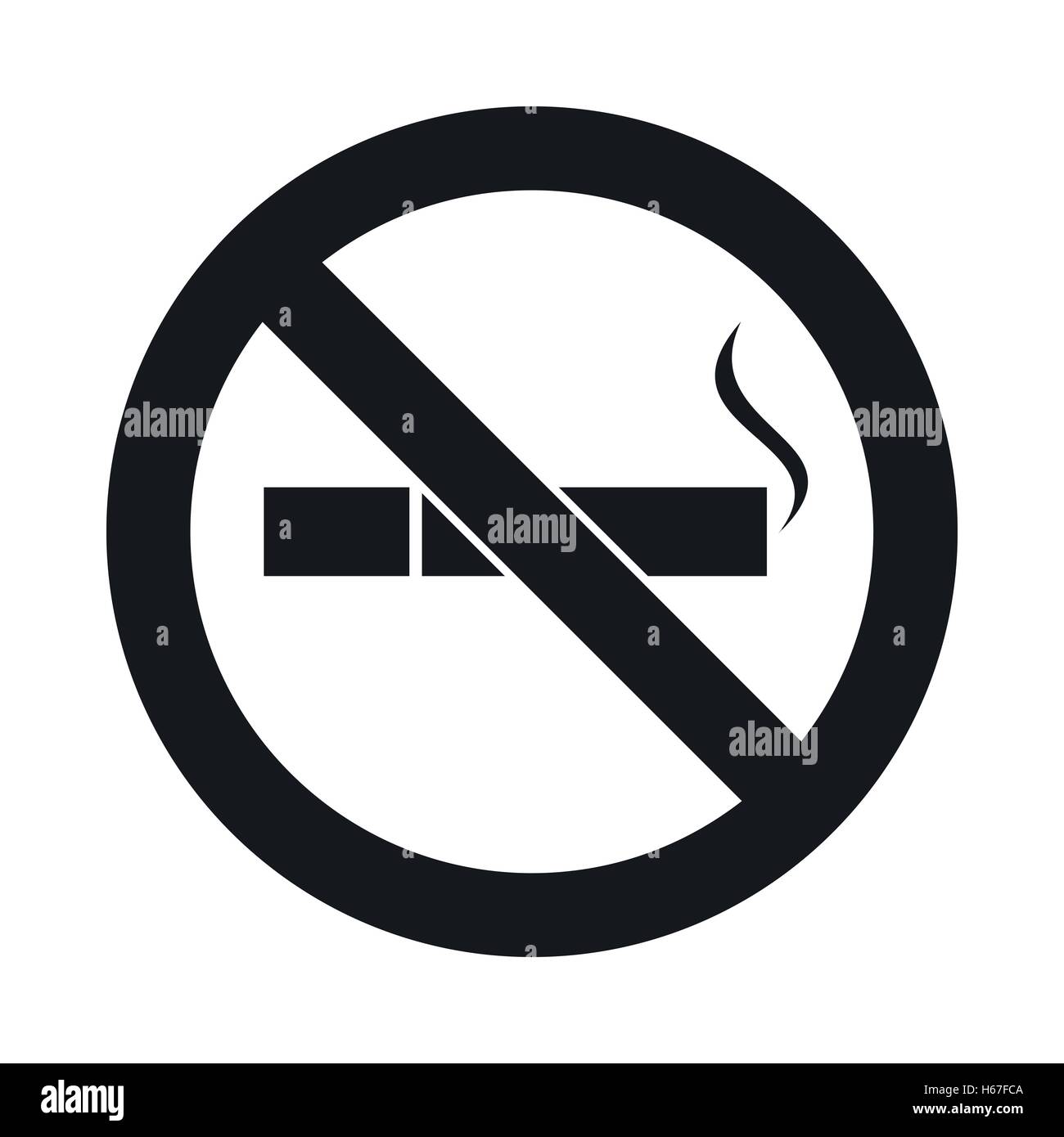 No smoking sign icon, simple style Stock Vector Image & Art - Alamy