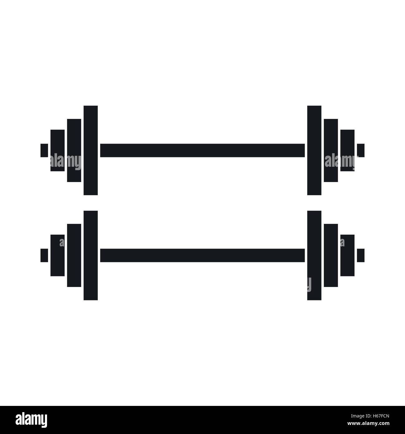 Two barbells icon, simple style Stock Vector Image & Art - Alamy