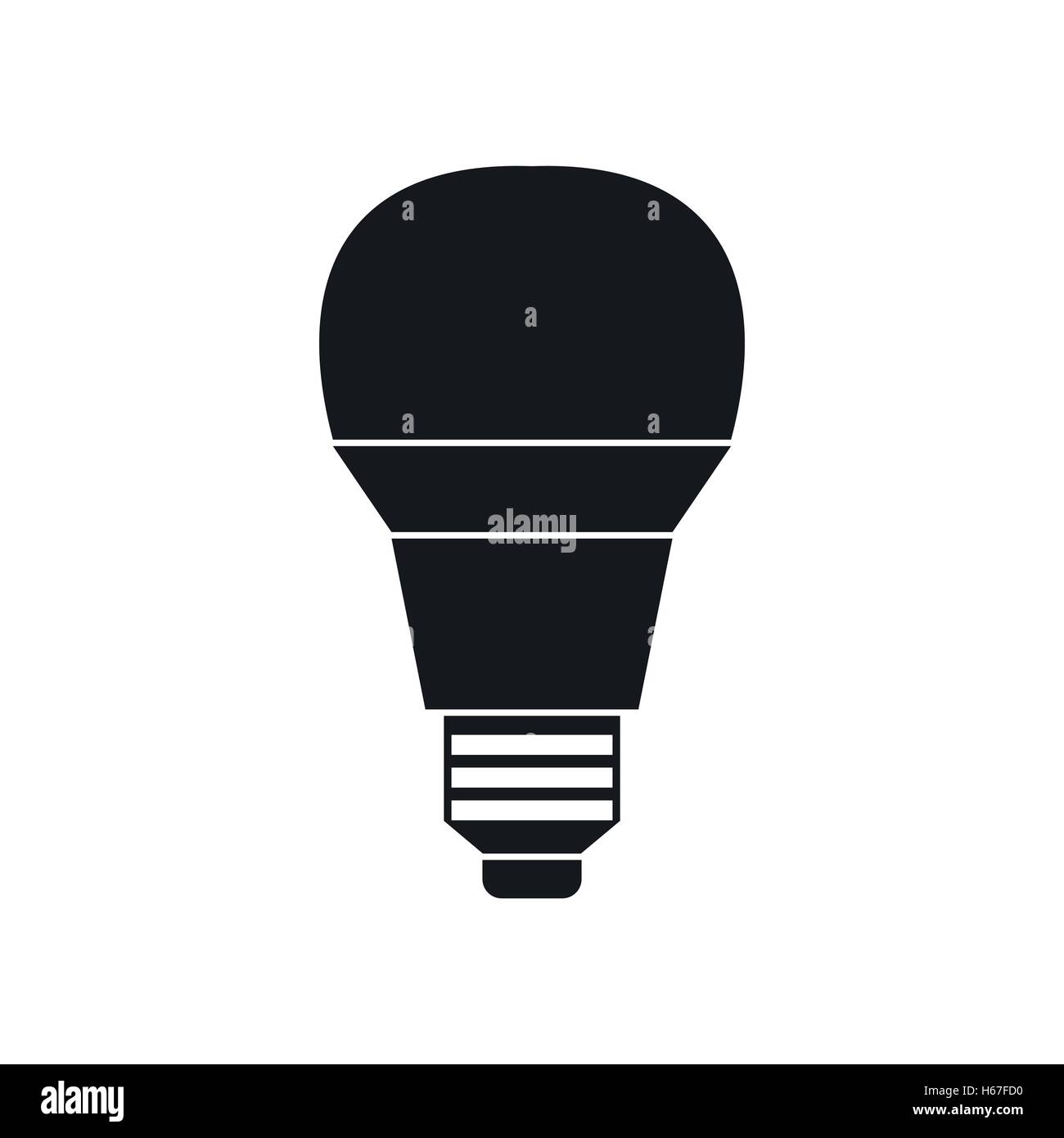 Glowing LED bulb icon, simple style Stock Vector Image & Art - Alamy