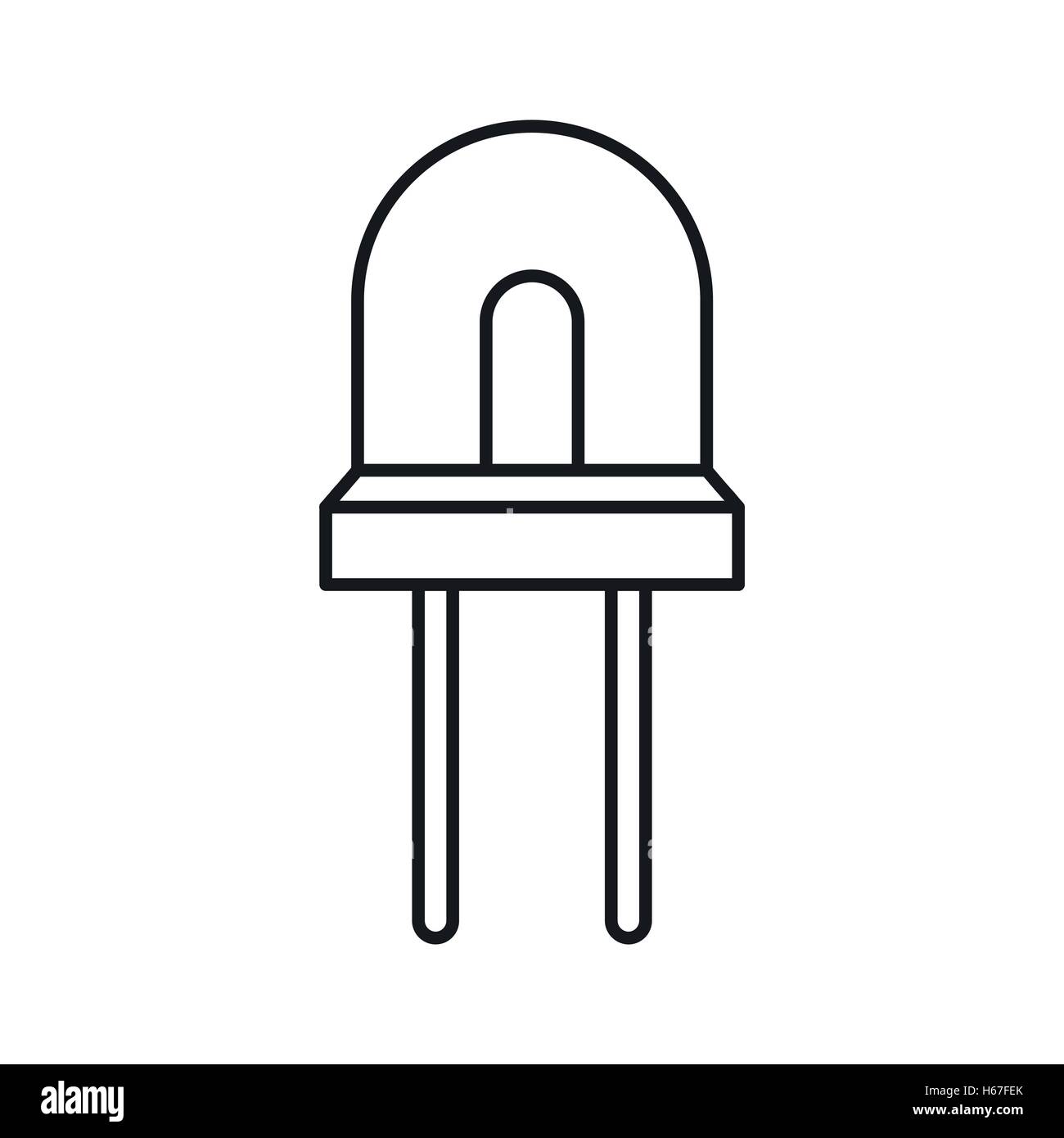 Halogen lamp icon, outline style Stock Vector Image & Art - Alamy