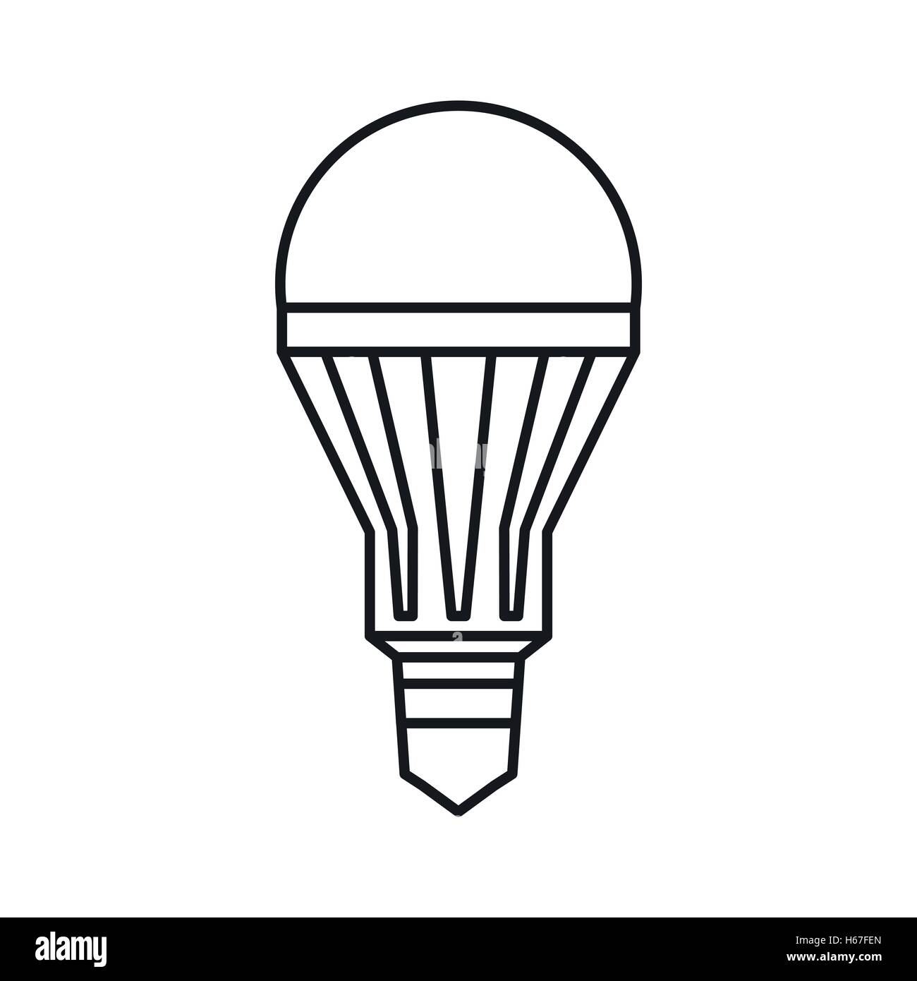 Led bulb icon, outline style Stock Vector Image & Art - Alamy