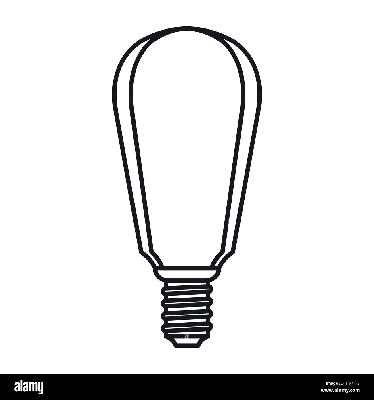Light bulb icon, outline style Stock Vector Image & Art - Alamy