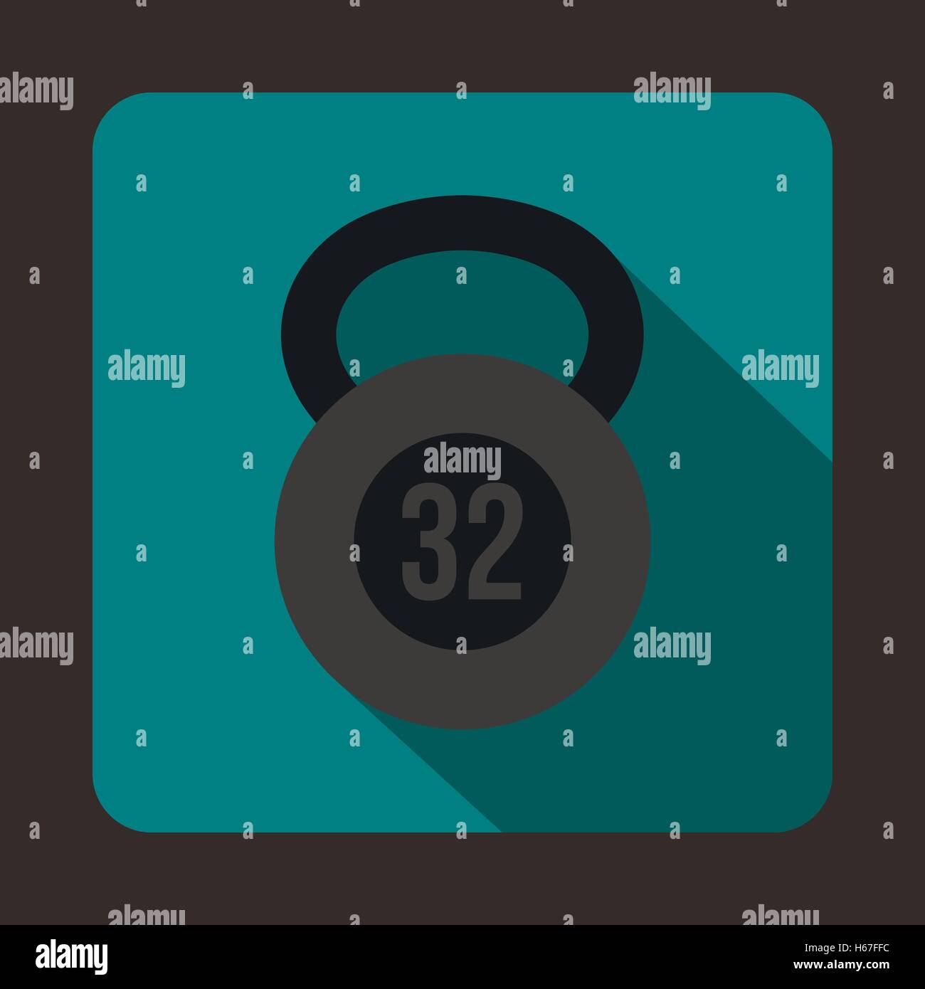 Kettlebell 32 kg icon, flat style Stock Vector Image & Art - Alamy