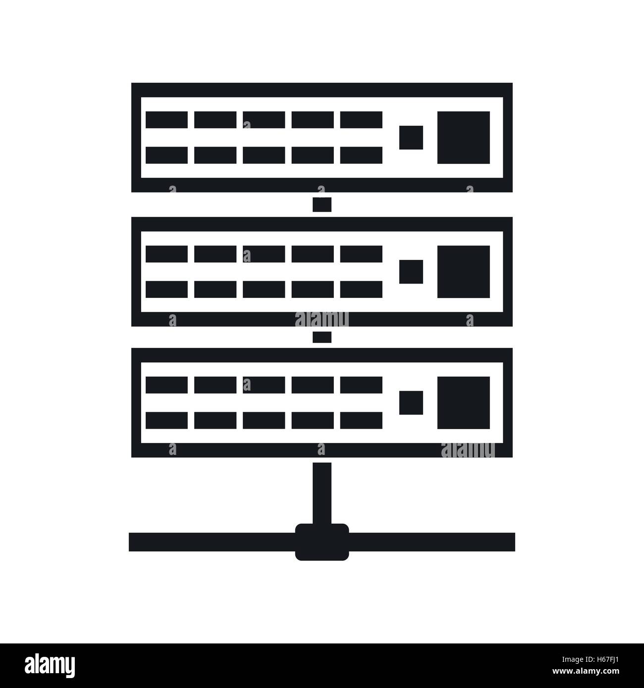 Simple cylinder server icon Cut Out Stock Images & Pictures - Alamy