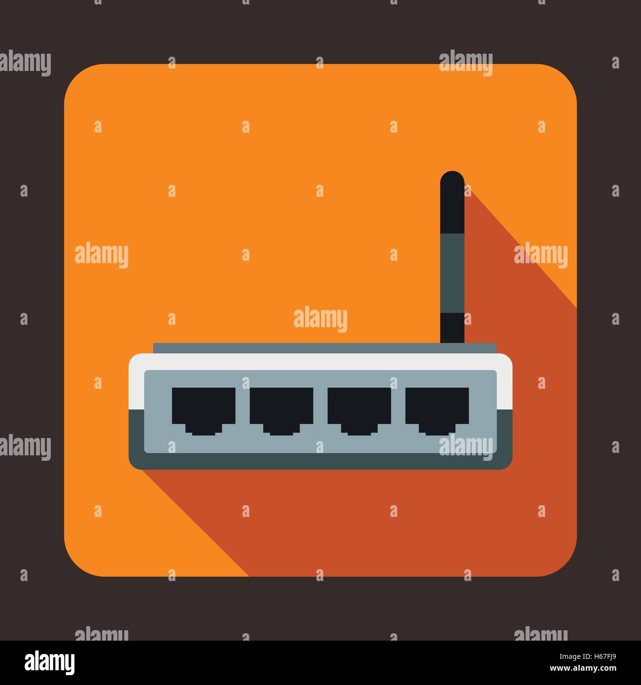 Router icon in flat style Stock Vector Image & Art - Alamy