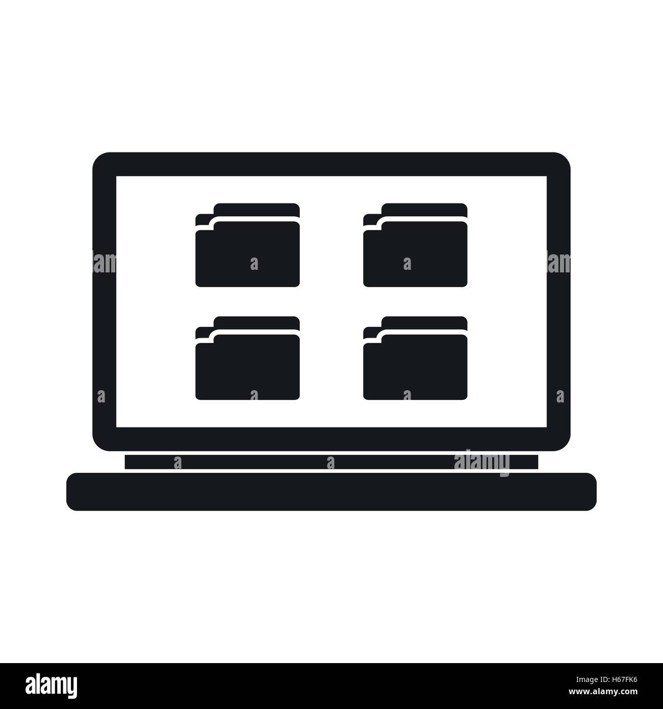 Desktop icon, simple style Stock Vector Image & Art - Alamy