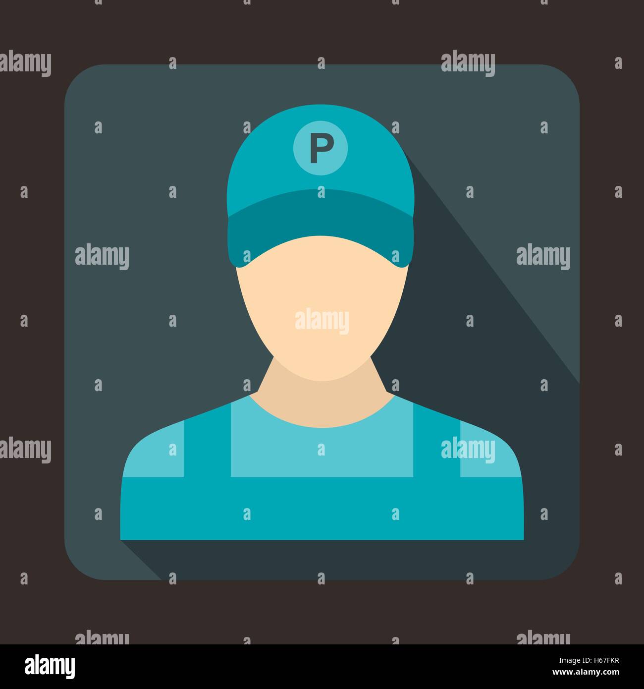 Parking attendant icon in flat style Stock Vector Image & Art - Alamy