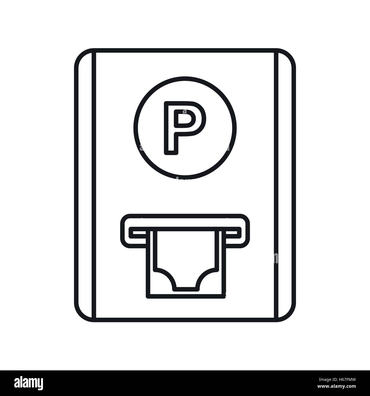 Parking fee icon, outline style Stock Vector Image & Art - Alamy