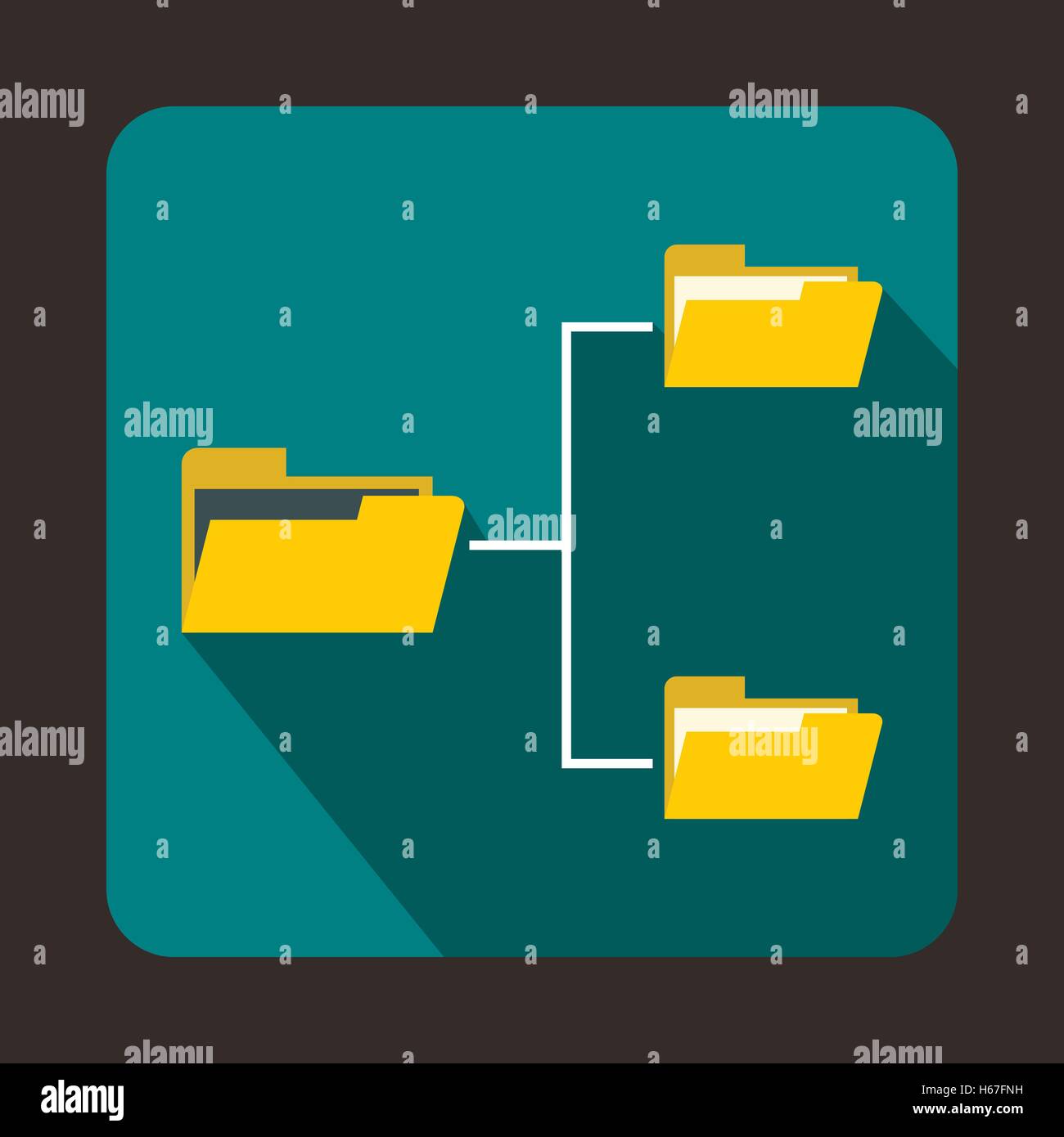 Folders structure icon in flat style Stock Vector Image & Art - Alamy