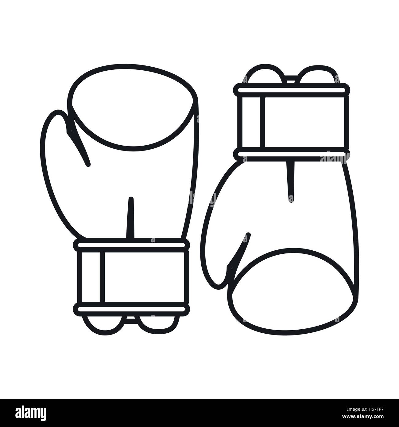 Boxing gloves icon, outline style Stock Vector Image & Art - Alamy