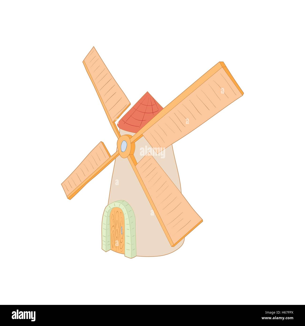 Old village windmill in Cut Out Stock Images & Pictures - Alamy