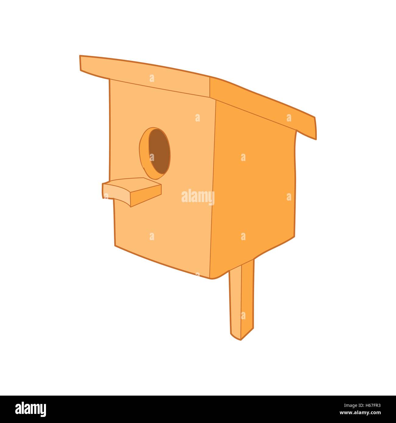 Birdhouse or nesting box icon, cartoon style Stock Vector Image & Art ...