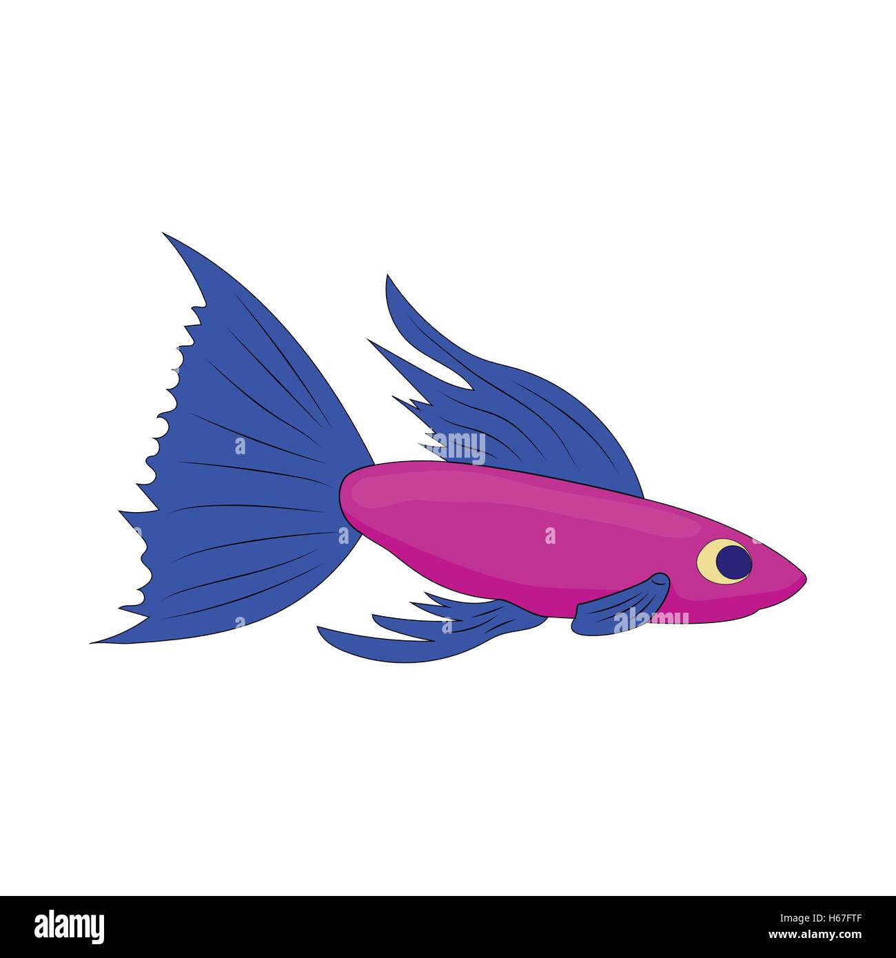 Small purple fish icon, cartoon style Stock Vector Image & Art - Alamy