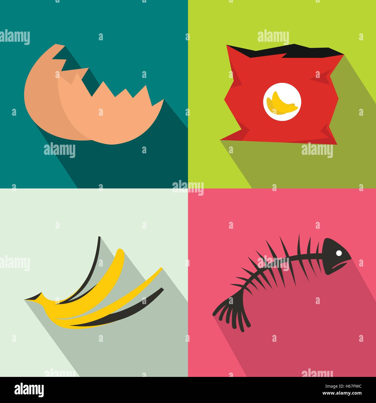 Waste banners set, flat style Stock Vector Image & Art - Alamy