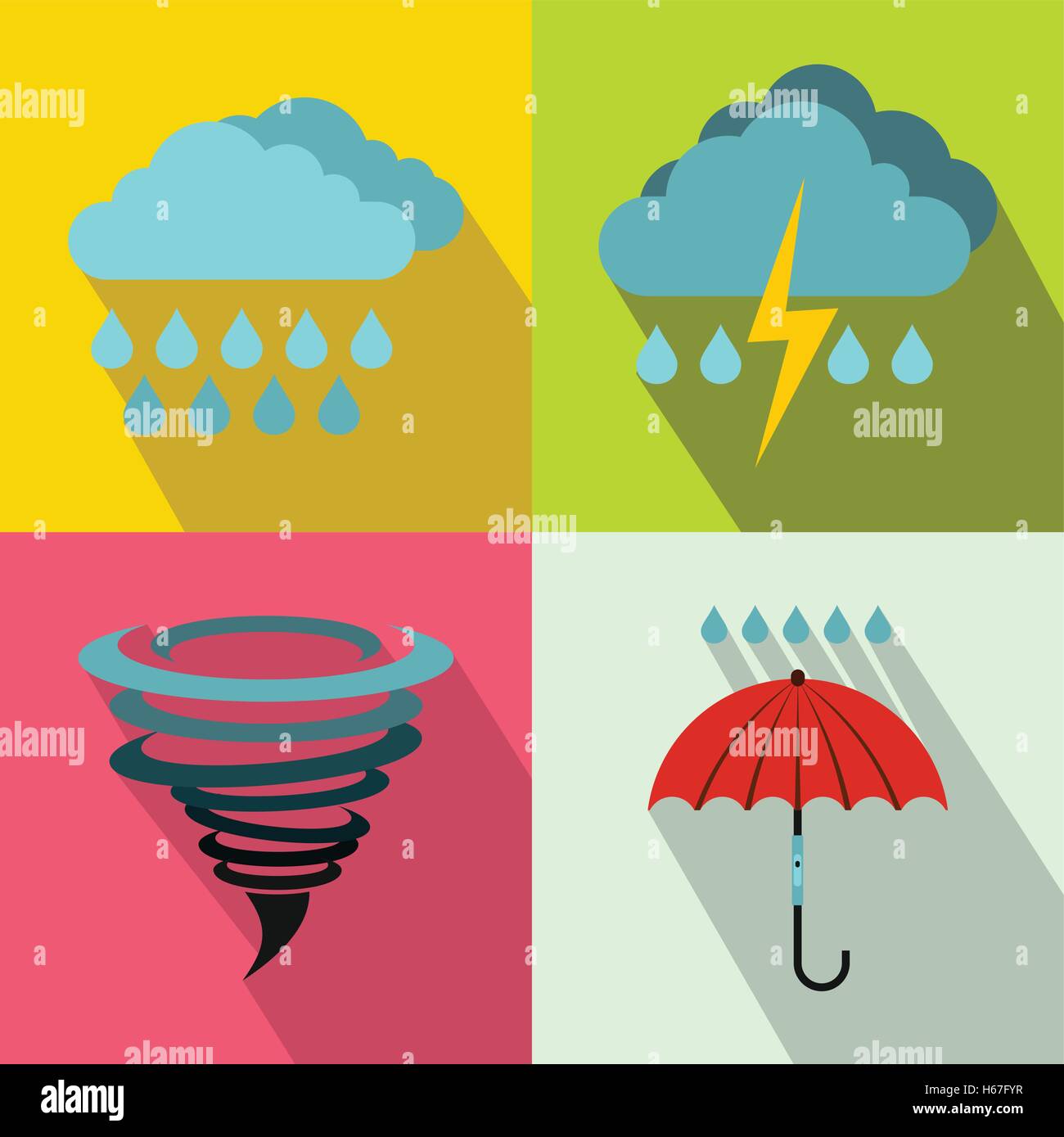 Weather banners set, flat style Stock Vector Image & Art - Alamy