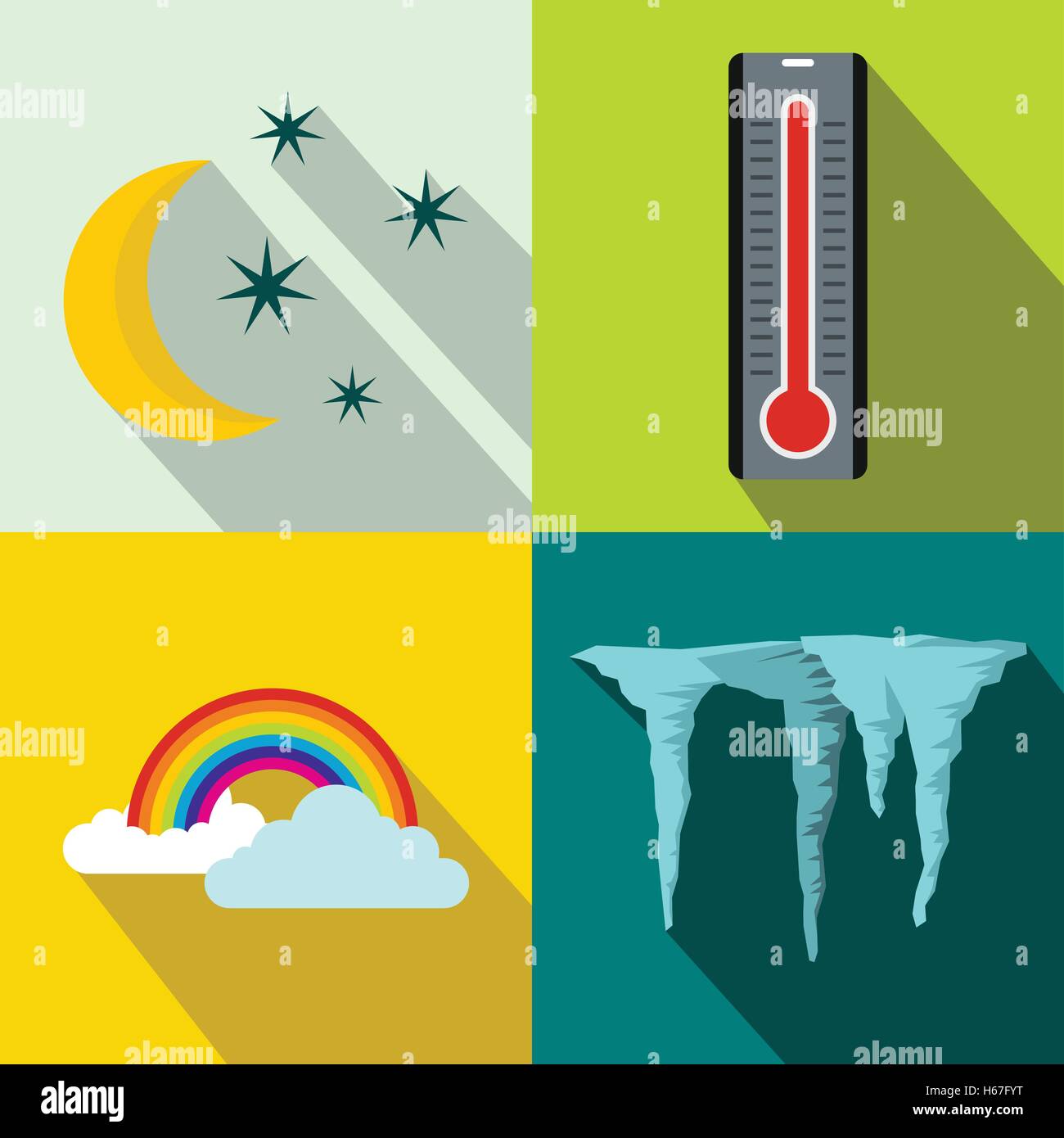 Weather banners set, flat style Stock Vector Image & Art - Alamy