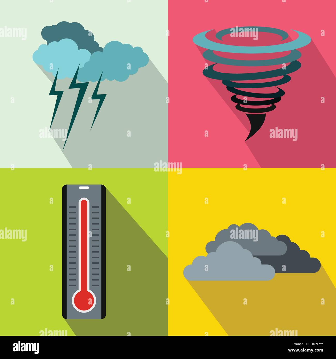Weather banners set, flat style Stock Vector Image & Art - Alamy