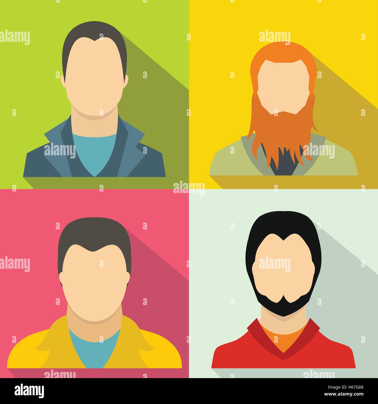 Avatar banners set, flat style Stock Vector Image & Art - Alamy