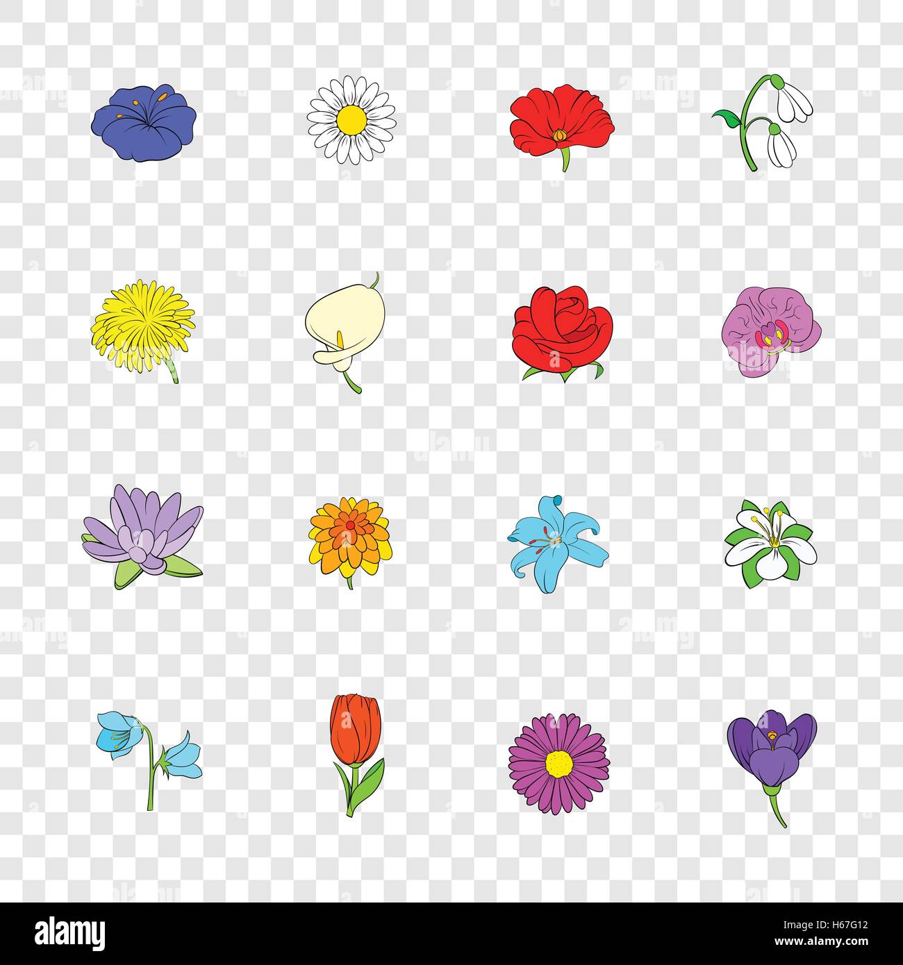 Lilac daisy purple flower Stock Vector Images - Alamy