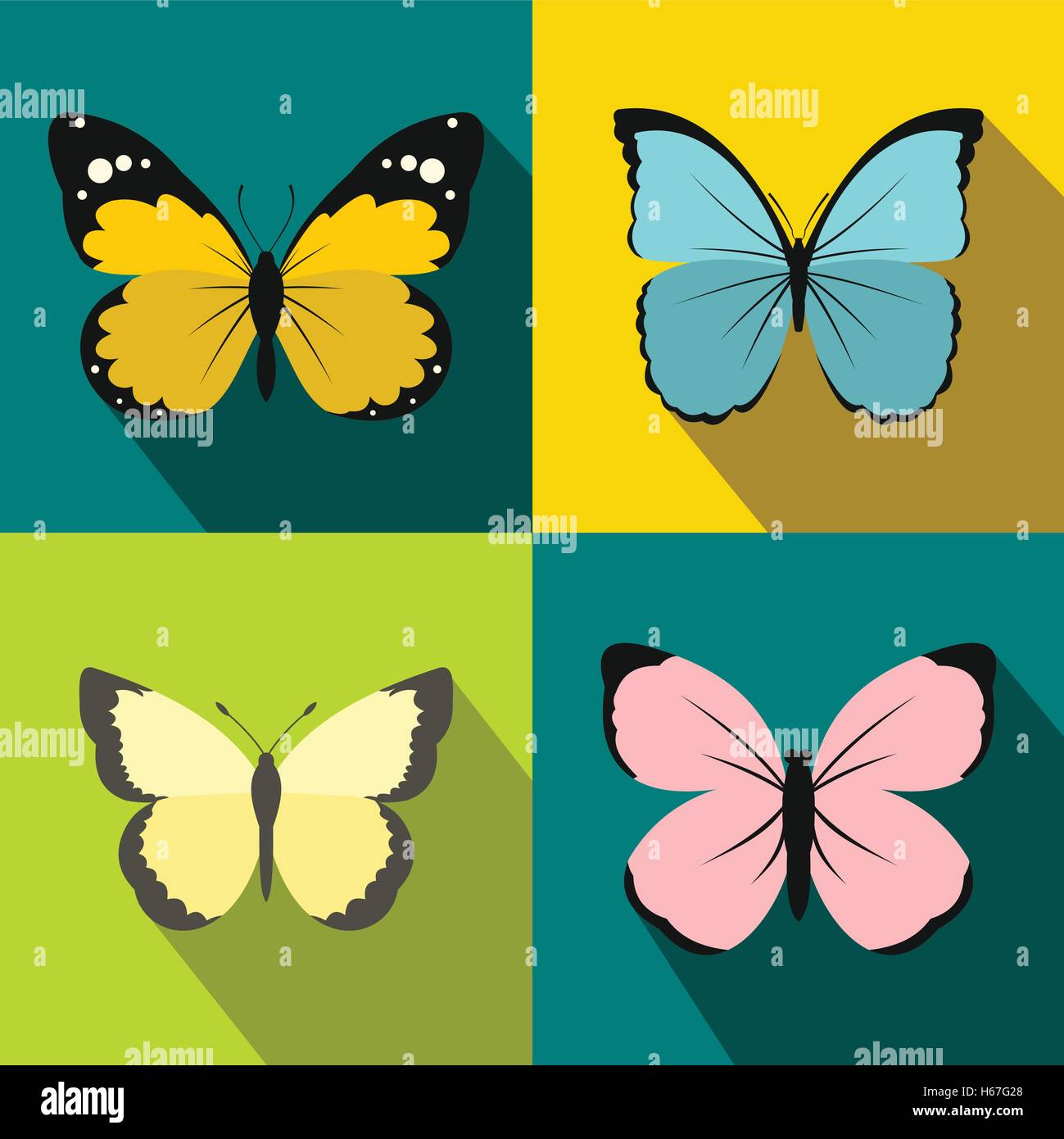 Butterfly banners set, flat style Stock Vector Image & Art - Alamy