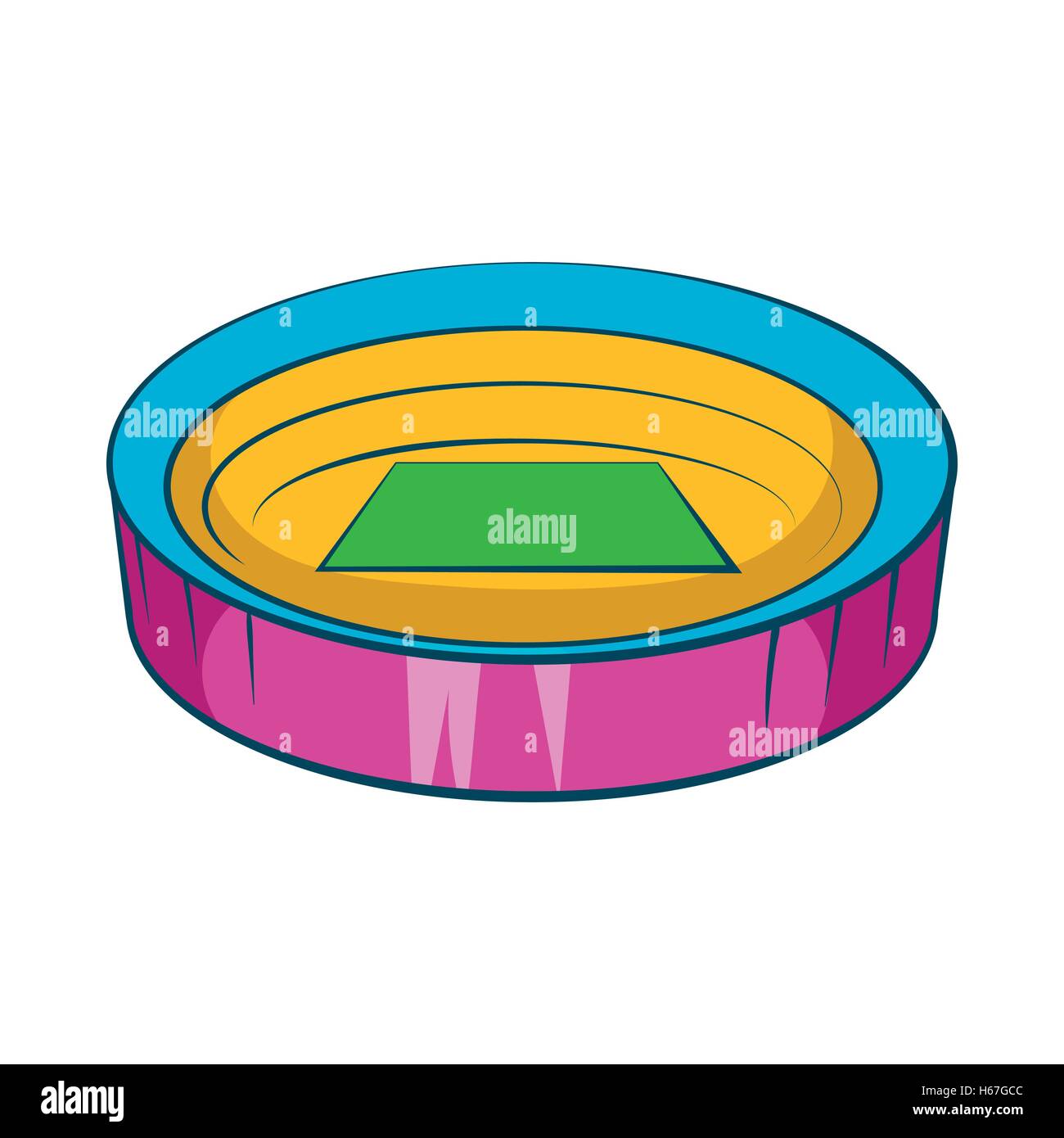 Large round stadium icon, cartoon style Stock Vector Image & Art - Alamy