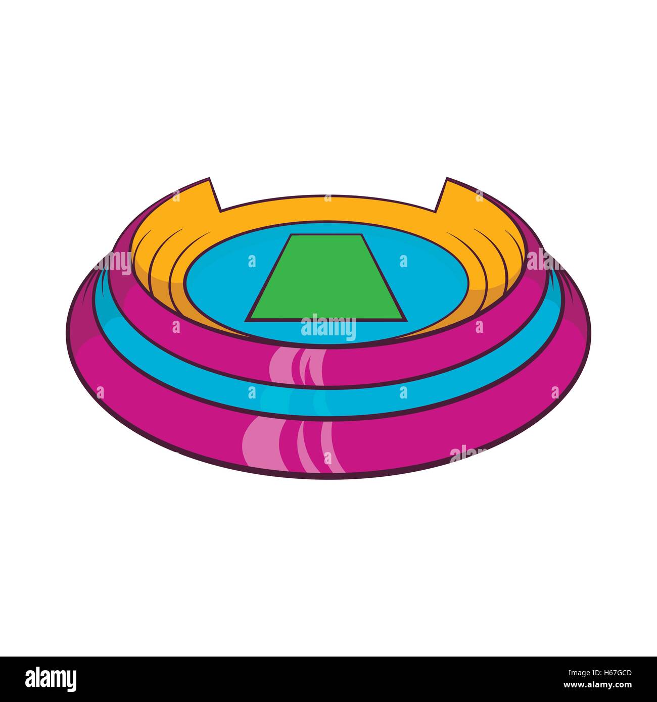 Round sports stadium cartoon icon Cut Out Stock Images & Pictures - Alamy