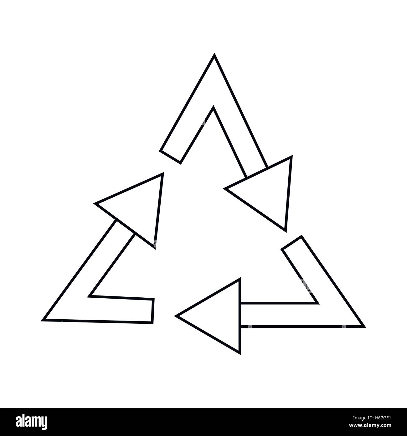 Recycle sign icon, outline style Stock Vector Image & Art - Alamy