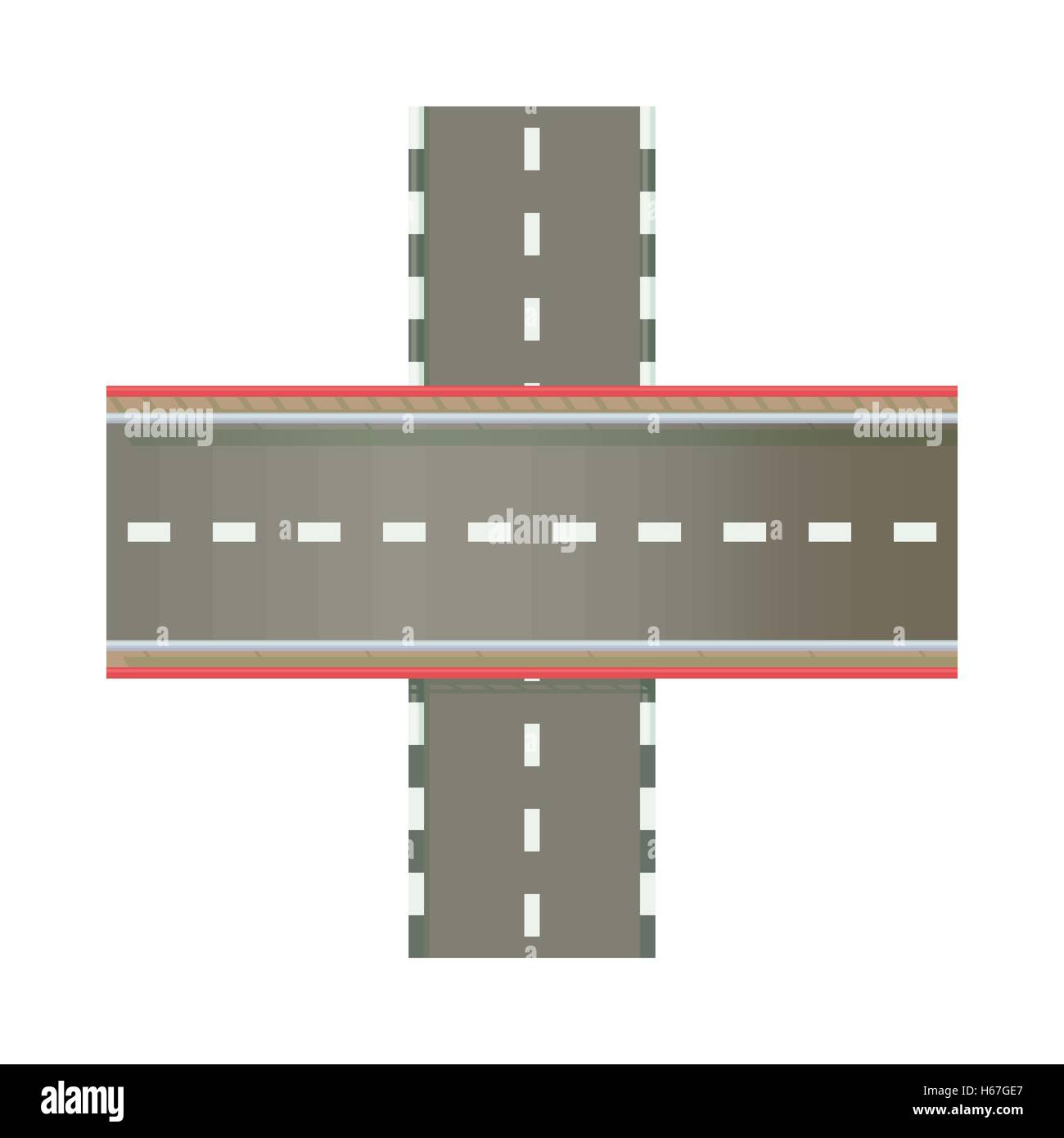 Multilevel road intersection of freeways icon Stock Vector Image & Art ...