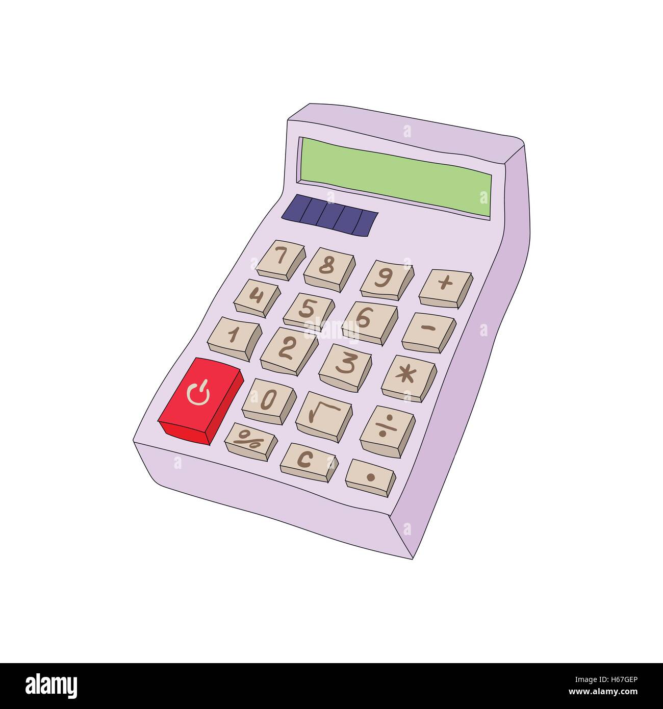 Calculator icon in cartoon style Stock Vector Image & Art - Alamy