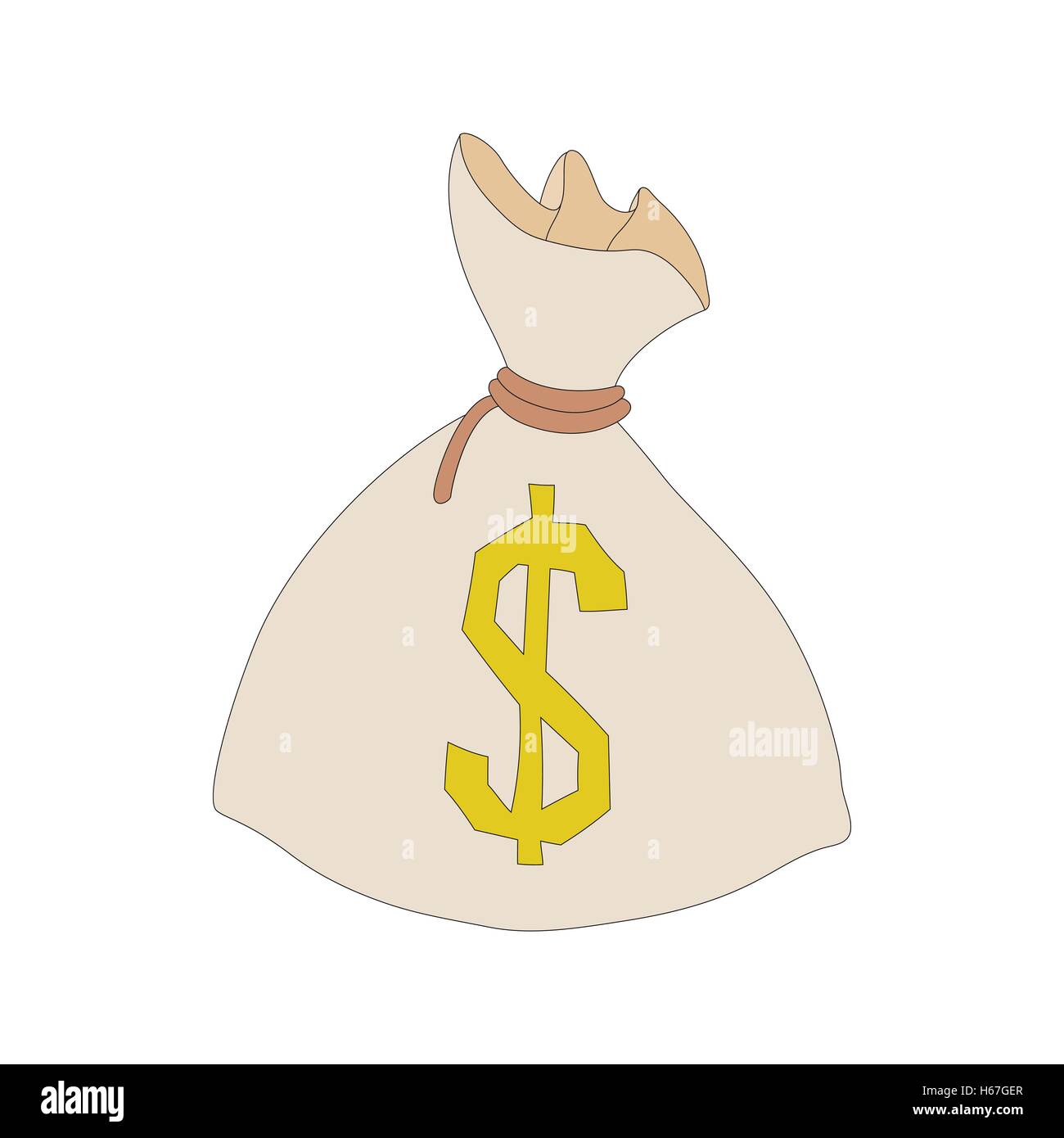 Money bag or sack icon, cartoon style Stock Vector Image & Art - Alamy