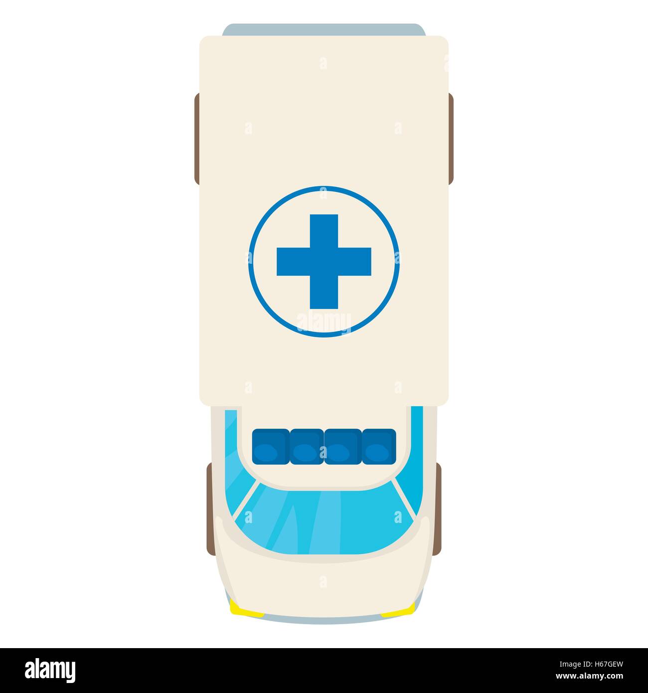 Ambulance car top view icon, cartoon style Stock Vector Image & Art - Alamy